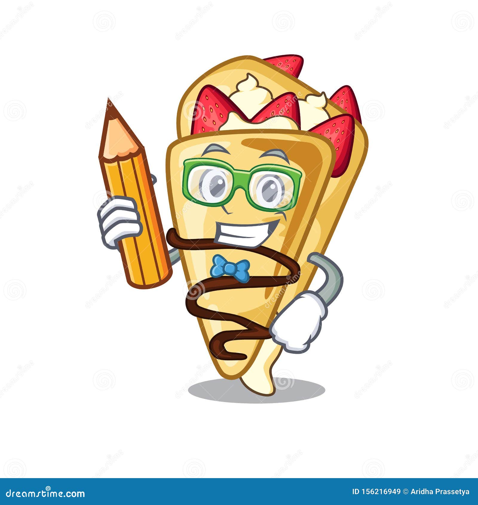 Student Crepe with in the Cartoon Shape Stock Vector - Illustration of ...