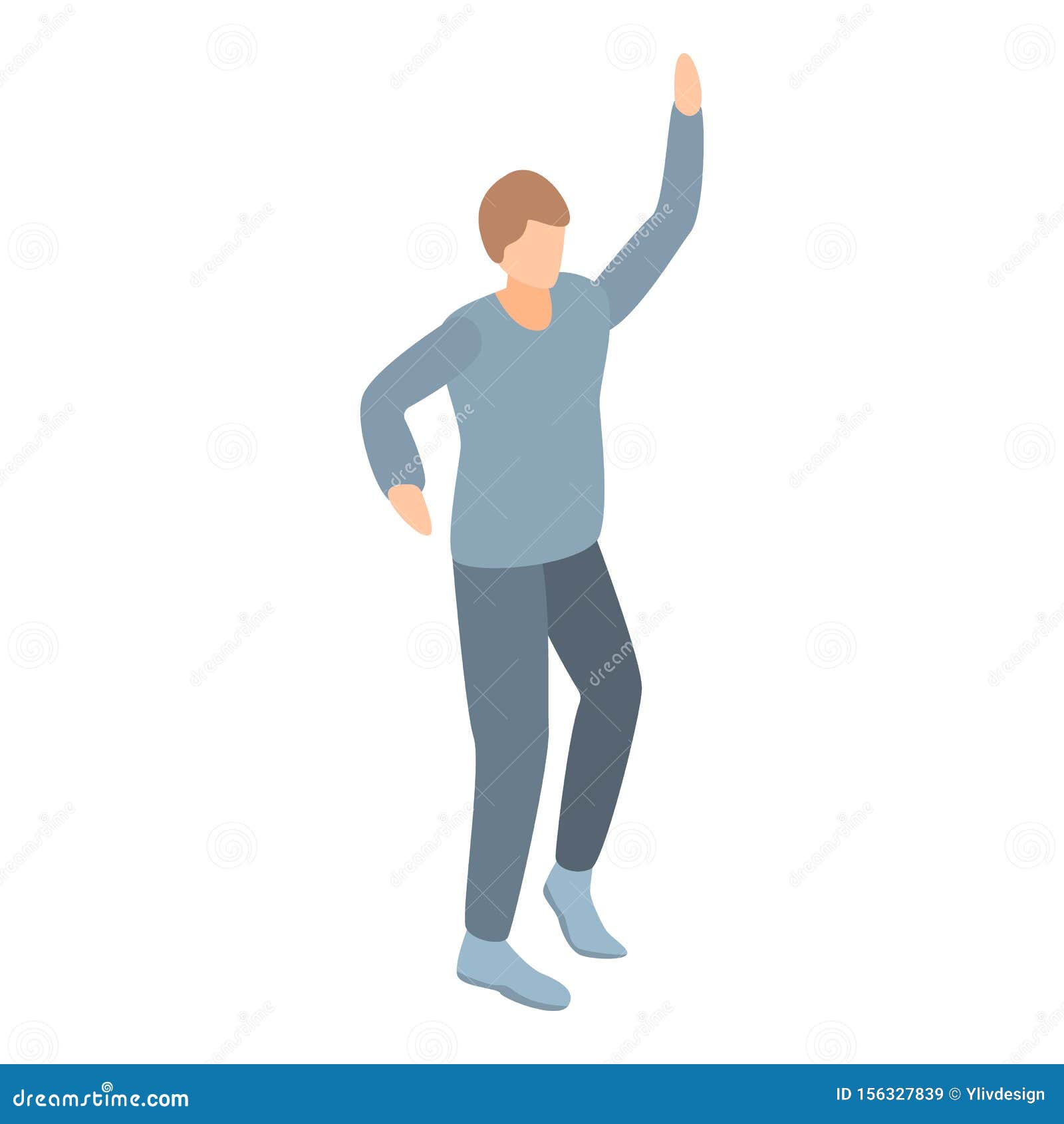 Student Dancing Icon, Isometric Style Stock Vector - Illustration of ...
