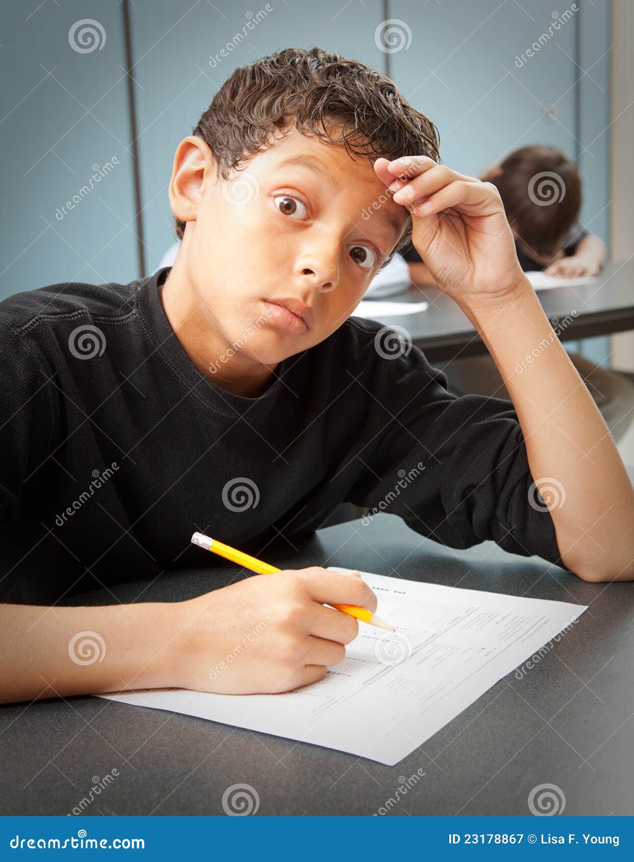 Student - De Bezorgdheid Van De Test Stock Afbeelding - Image of mensen ...