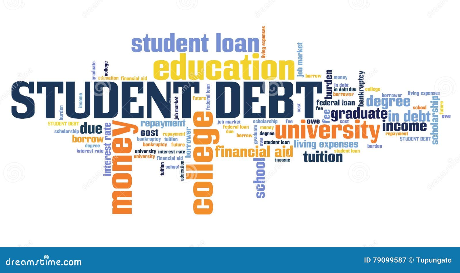 Student debt stock illustration. Illustration of debt - 79099587