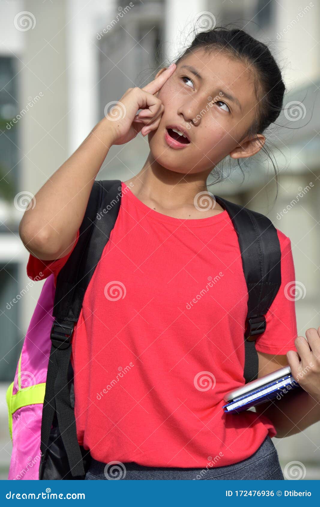 Girl Student Decision Making with Books Stock Photo - Image of edition ...