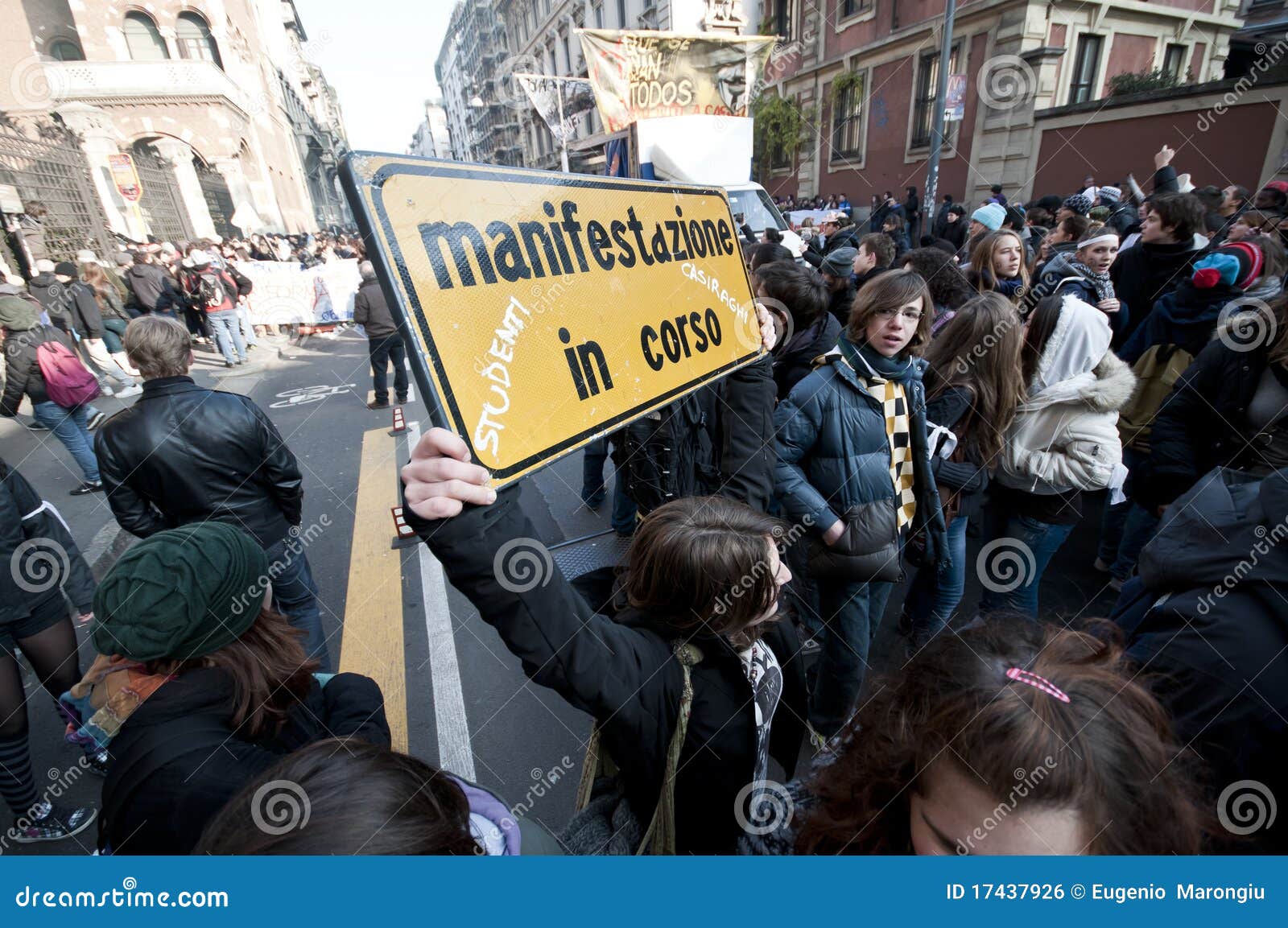 Student Demonstration in Milan December 14, 2010 Editorial Photo ...