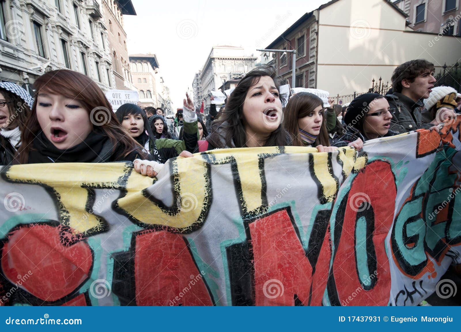 Student Demonstration in Milan December 14, 2010 Editorial Photo ...