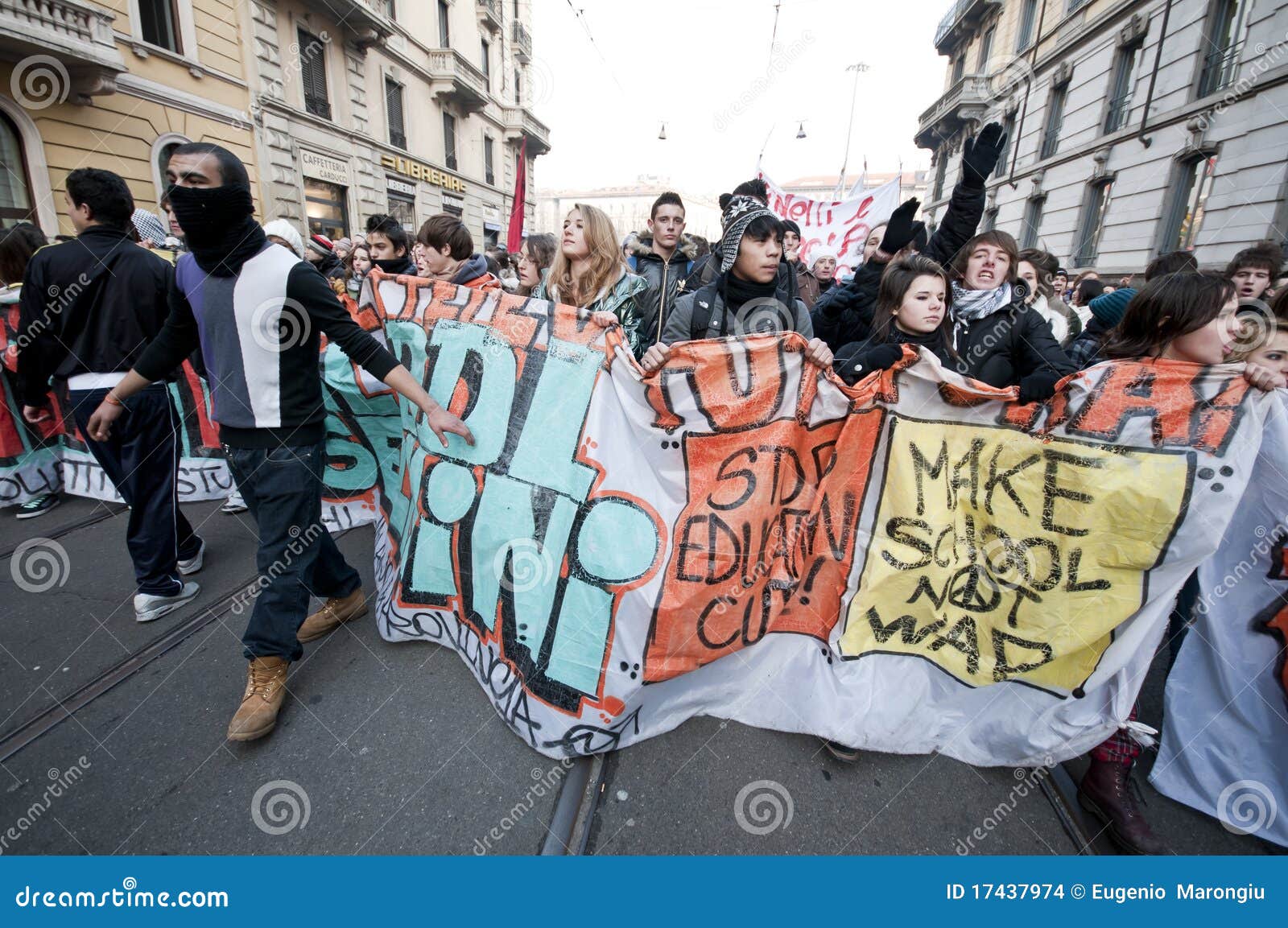 Student Demonstration in Milan December 14, 2010 Editorial Stock Image ...