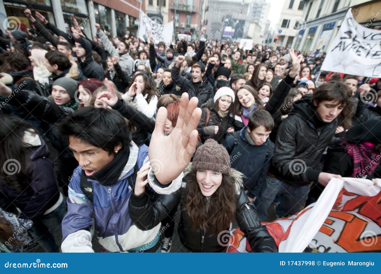 Student Demonstration in Milan December 14, 2010 Editorial Stock Photo ...