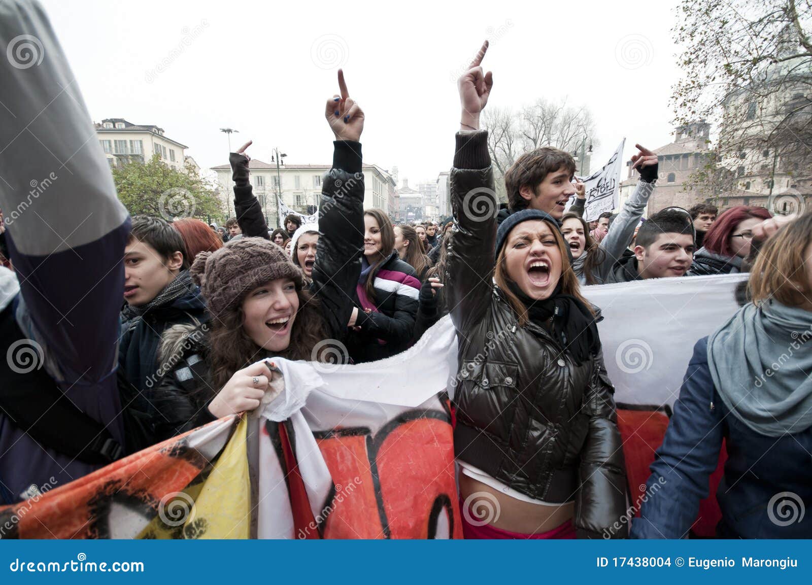 Student Demonstration in Milan December 14, 2010 Editorial Stock Image ...