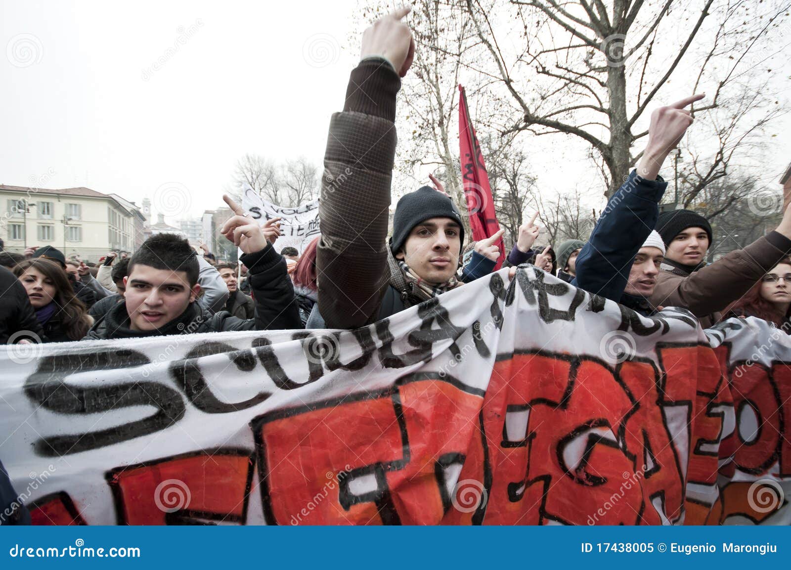 Student Demonstration in Milan December 14, 2010 Editorial Image ...