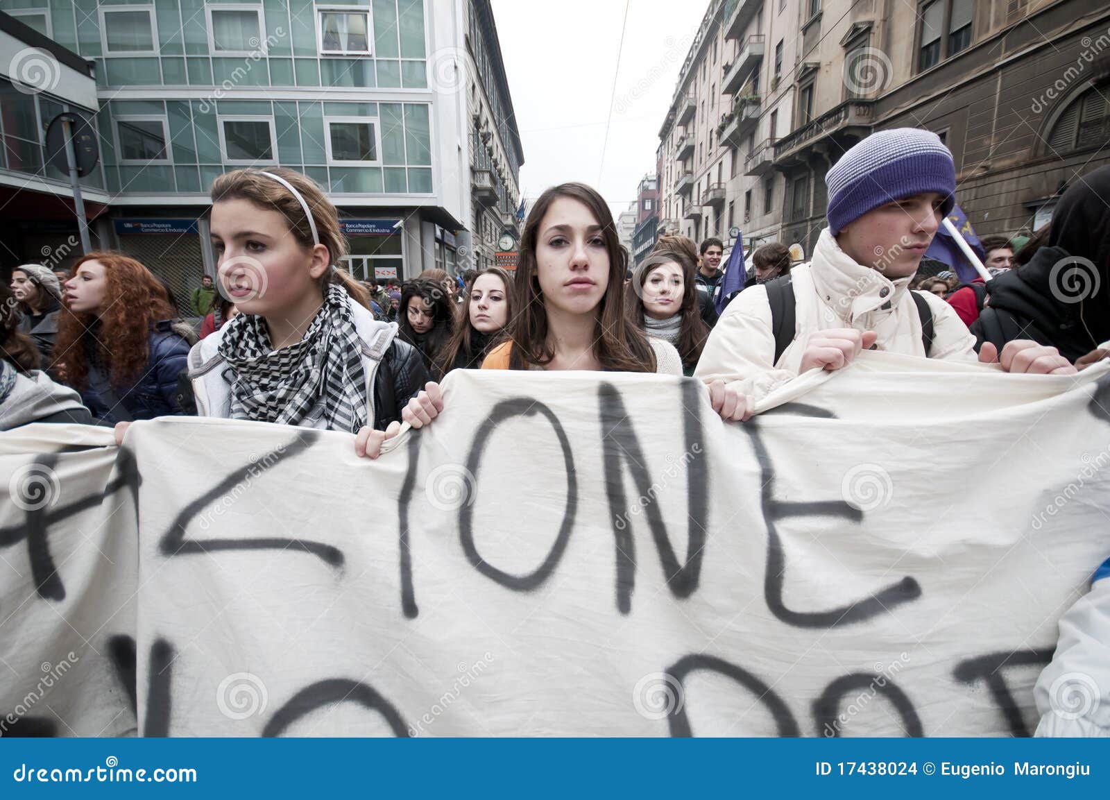 Student Demonstration in Milan December 14, 2010 Editorial Stock Image ...