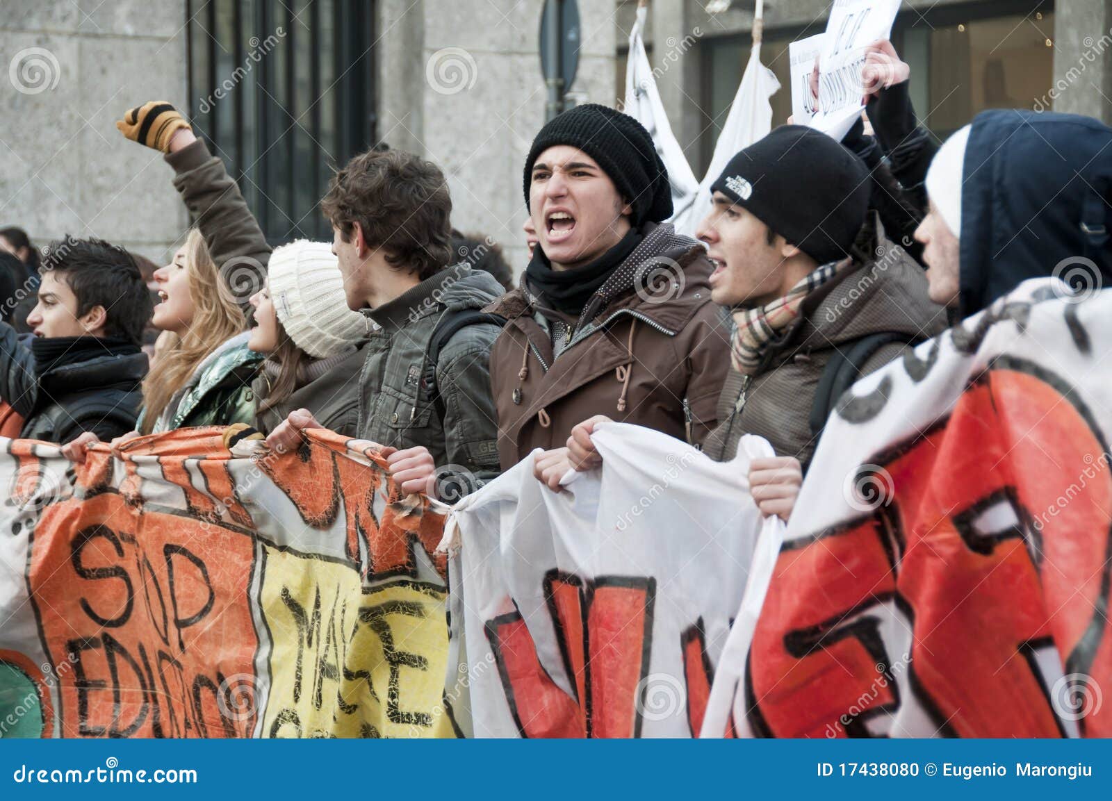 Student Demonstration in Milan December 14, 2010 Editorial Image ...