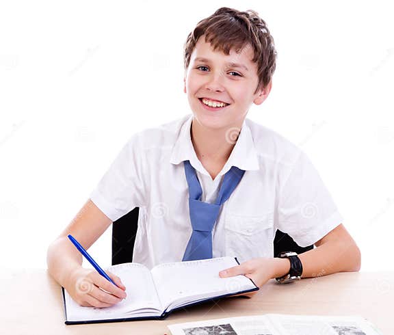 Student at desk stock photo. Image of office, indoors - 28118614