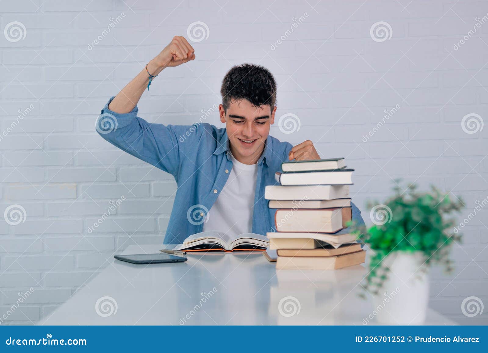 Student at the desk stock photo. Image of pass, casual - 226701252