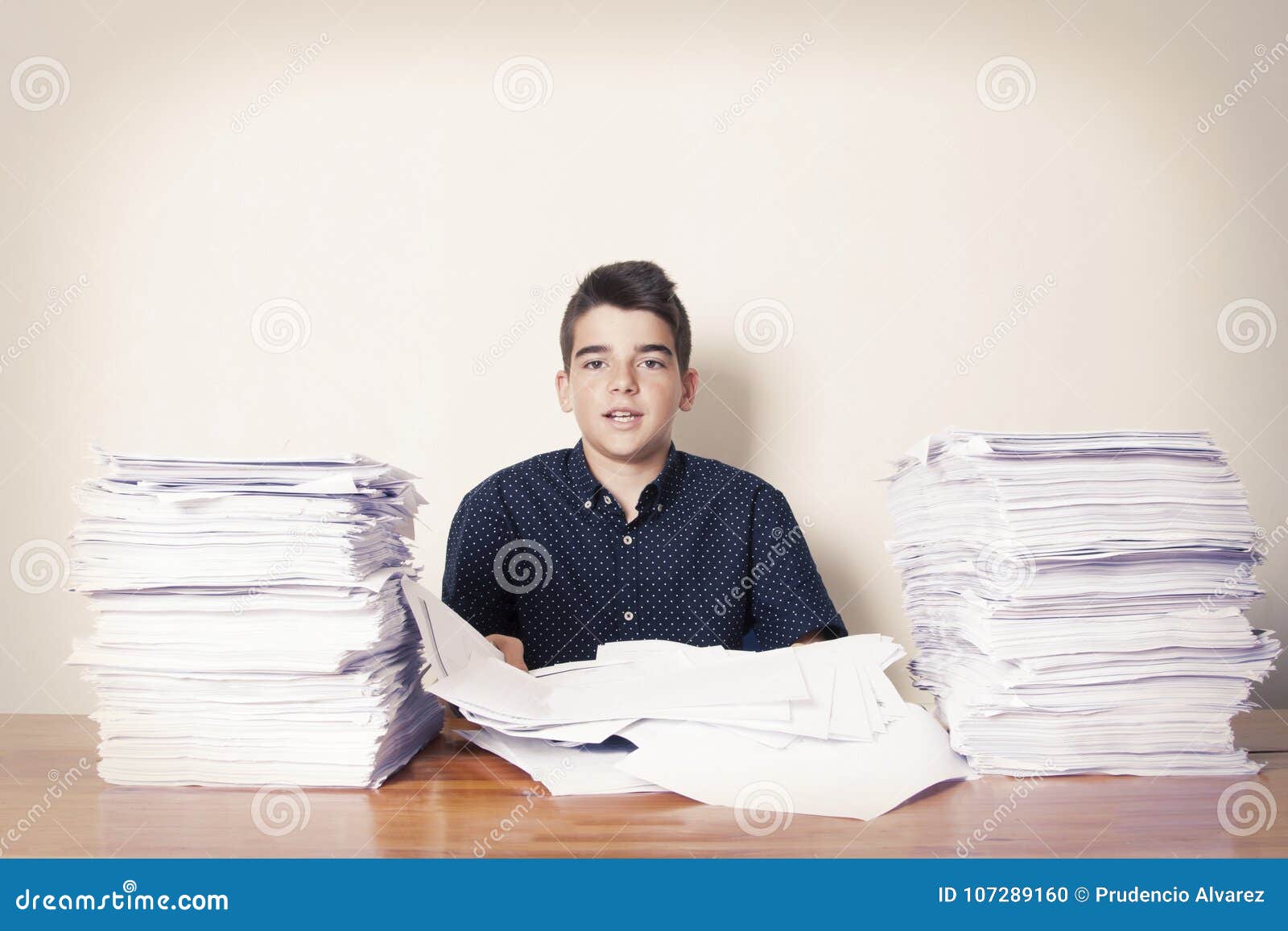 Student at the Desk Studying Stock Photo - Image of desk, simpatico ...