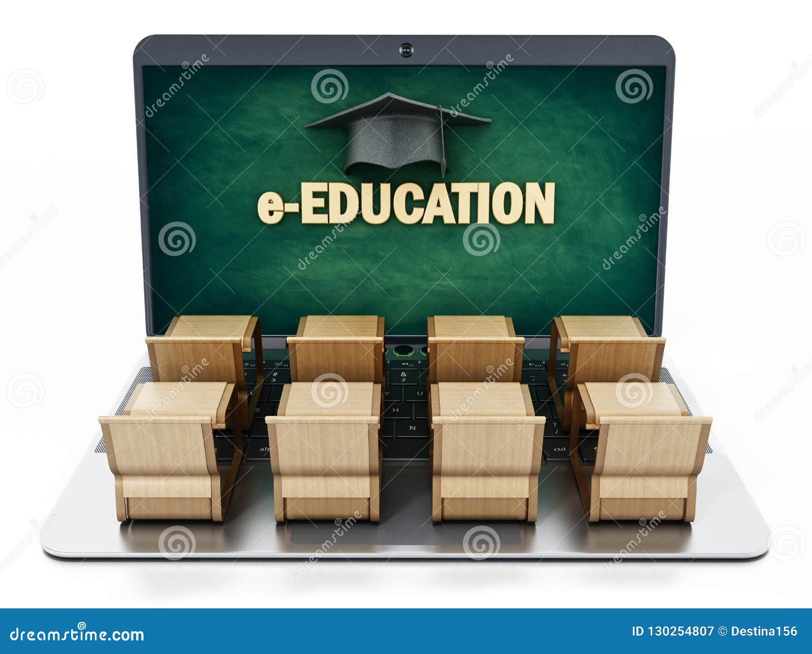 Student At Desks. Young Boy Girl Sitting Desk Pupil Teenagers At Tables ...