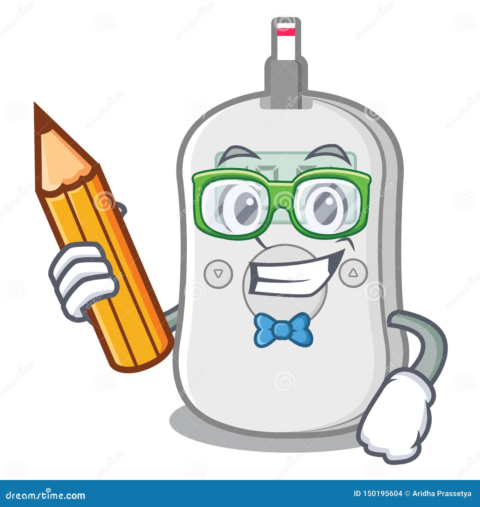 Student Diabetes Check Machine Isolated the Cartoon Stock Vector ...