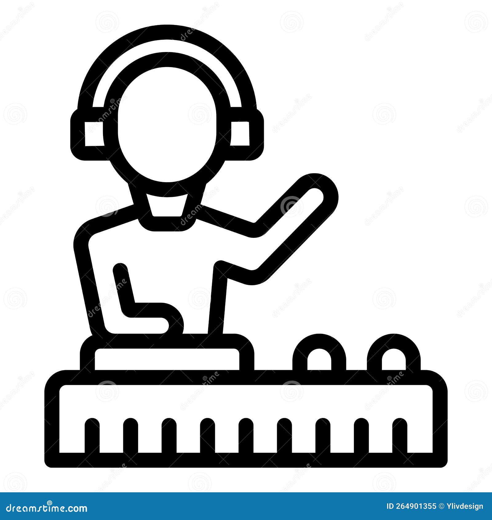 Student Dj Party Icon Outline Vector. Person Club Stock Vector ...