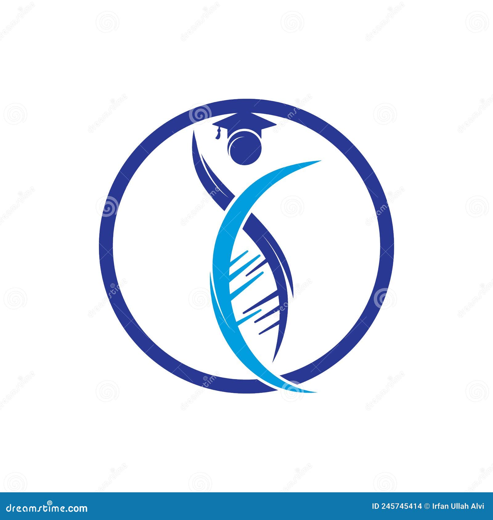 Student DNA Vector Logo Template. Genetic Education Vector Logo Design ...