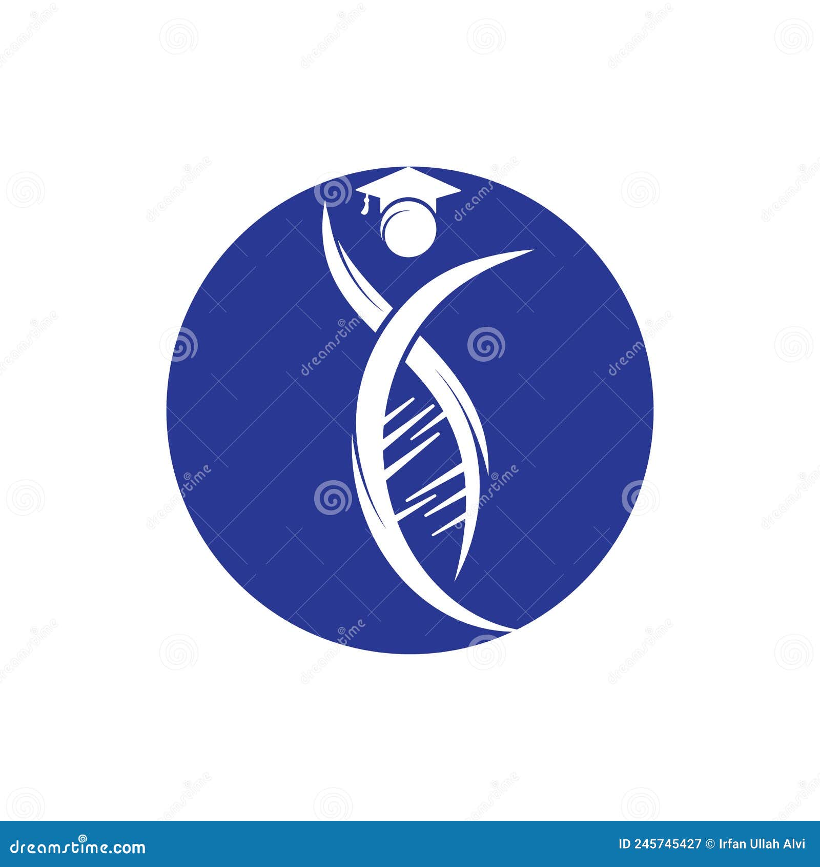 Student DNA Vector Logo Template. Genetic Education Vector Logo Design ...