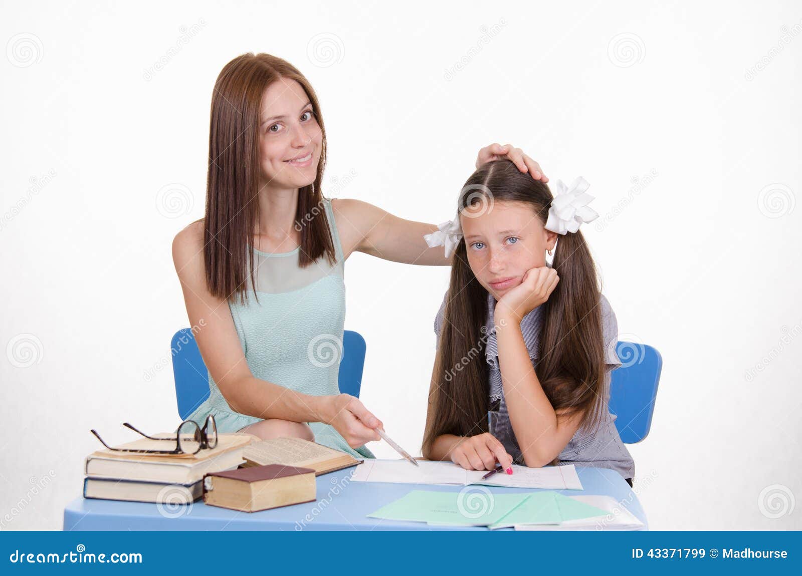 The Student Does Not Know How To Solve Problem Stock Image - Image of ...