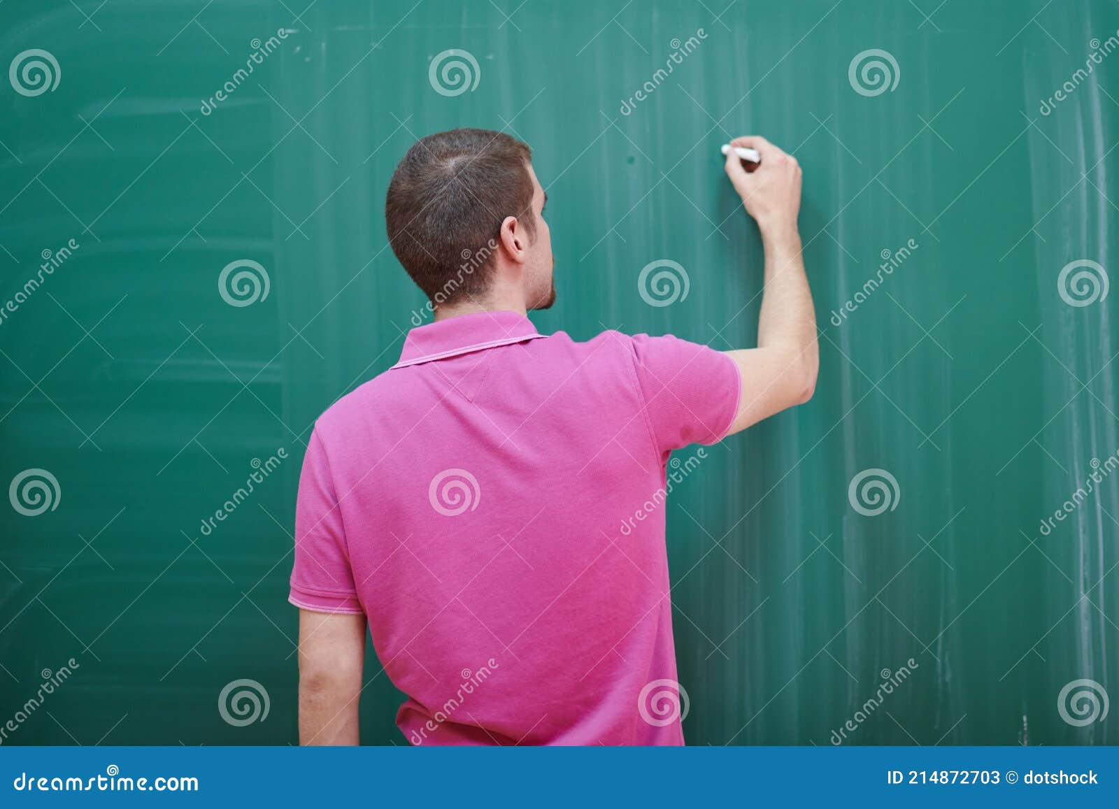 The Student Does the Task on the Board Stock Image - Image of classroom ...