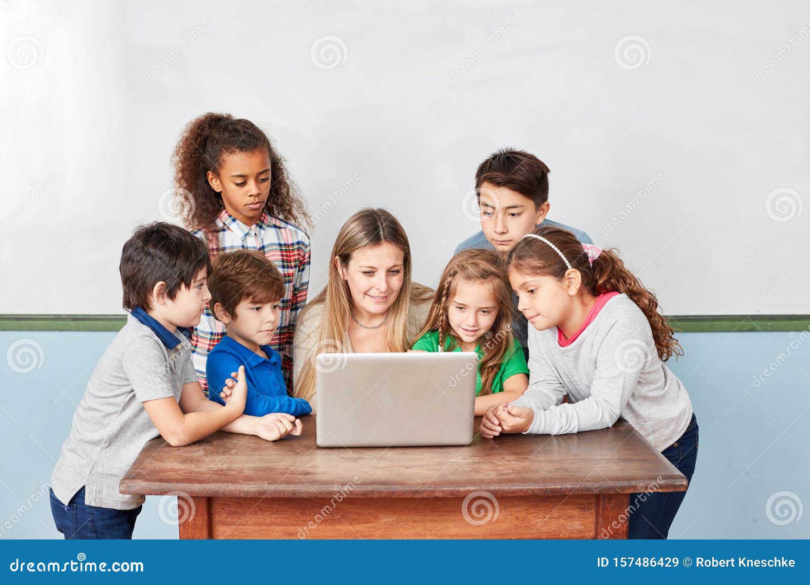 Student Doing E-learning on a Laptop Stock Image - Image of lessons ...