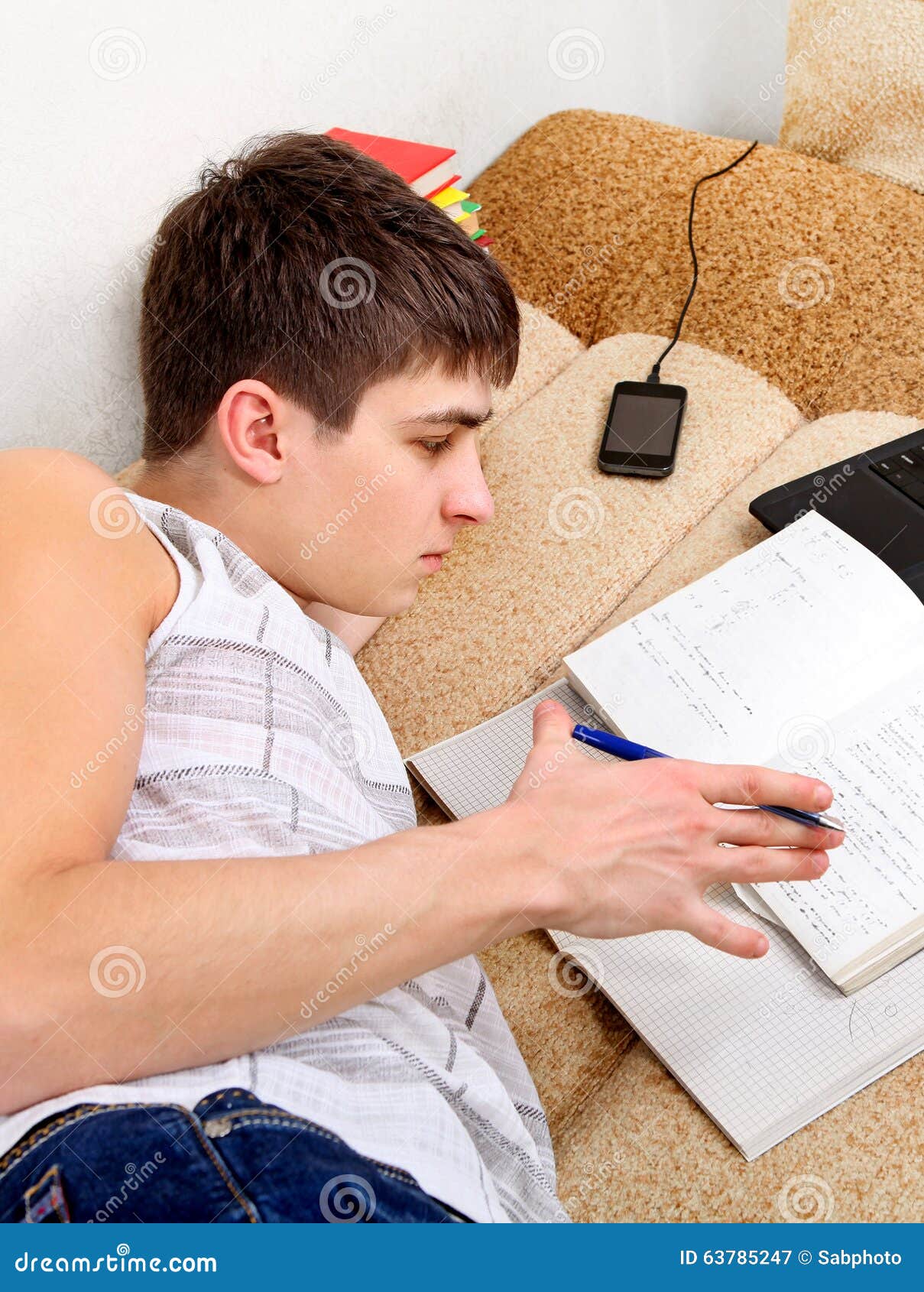 Student doing Homework stock image. Image of prepare - 63785247