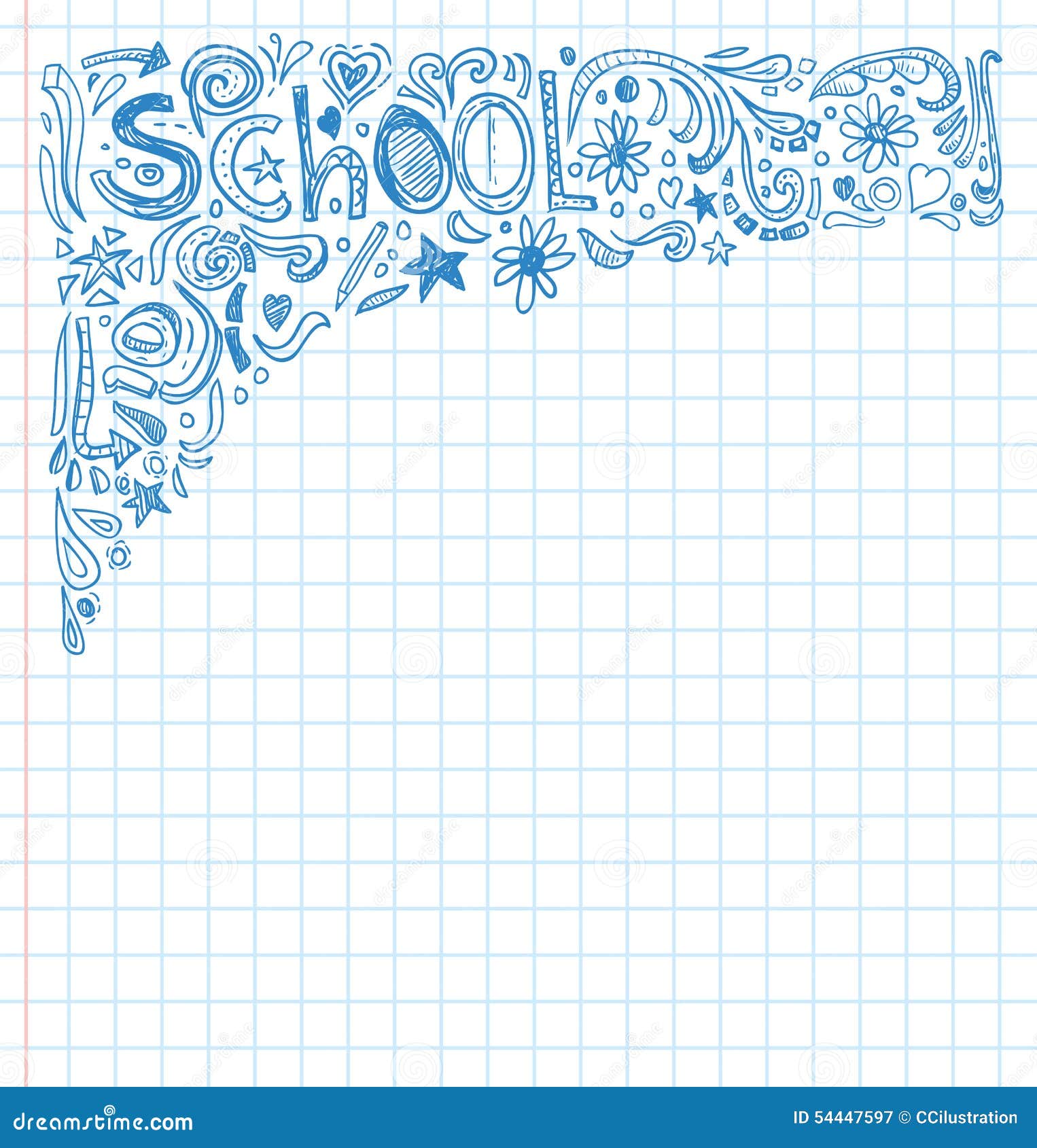 Student Doodle on Paper, Back To School Sketchbook Illustration Stock ...