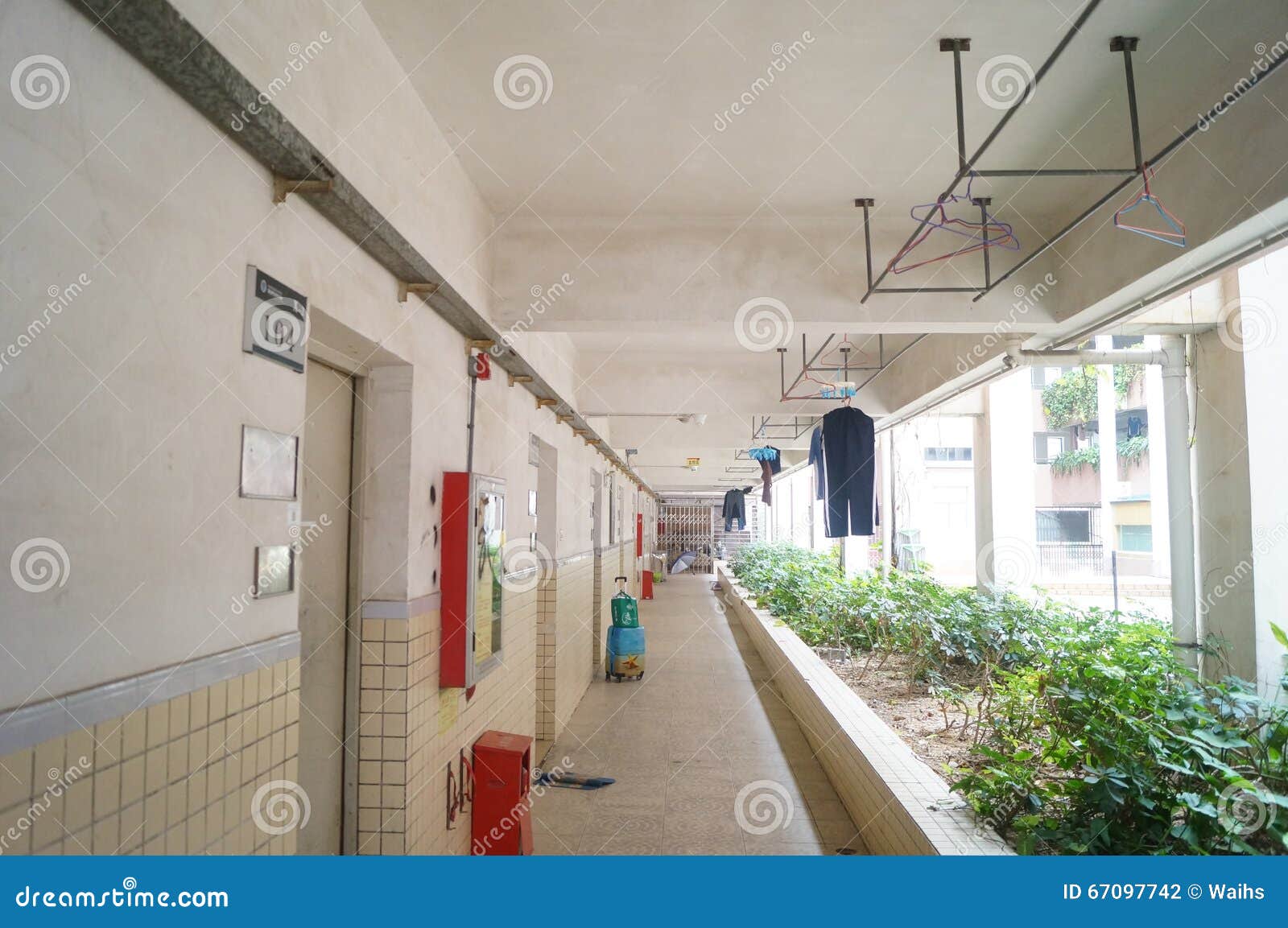 The Student Dormitory Corridor To Dry Clothes Editorial Photography ...