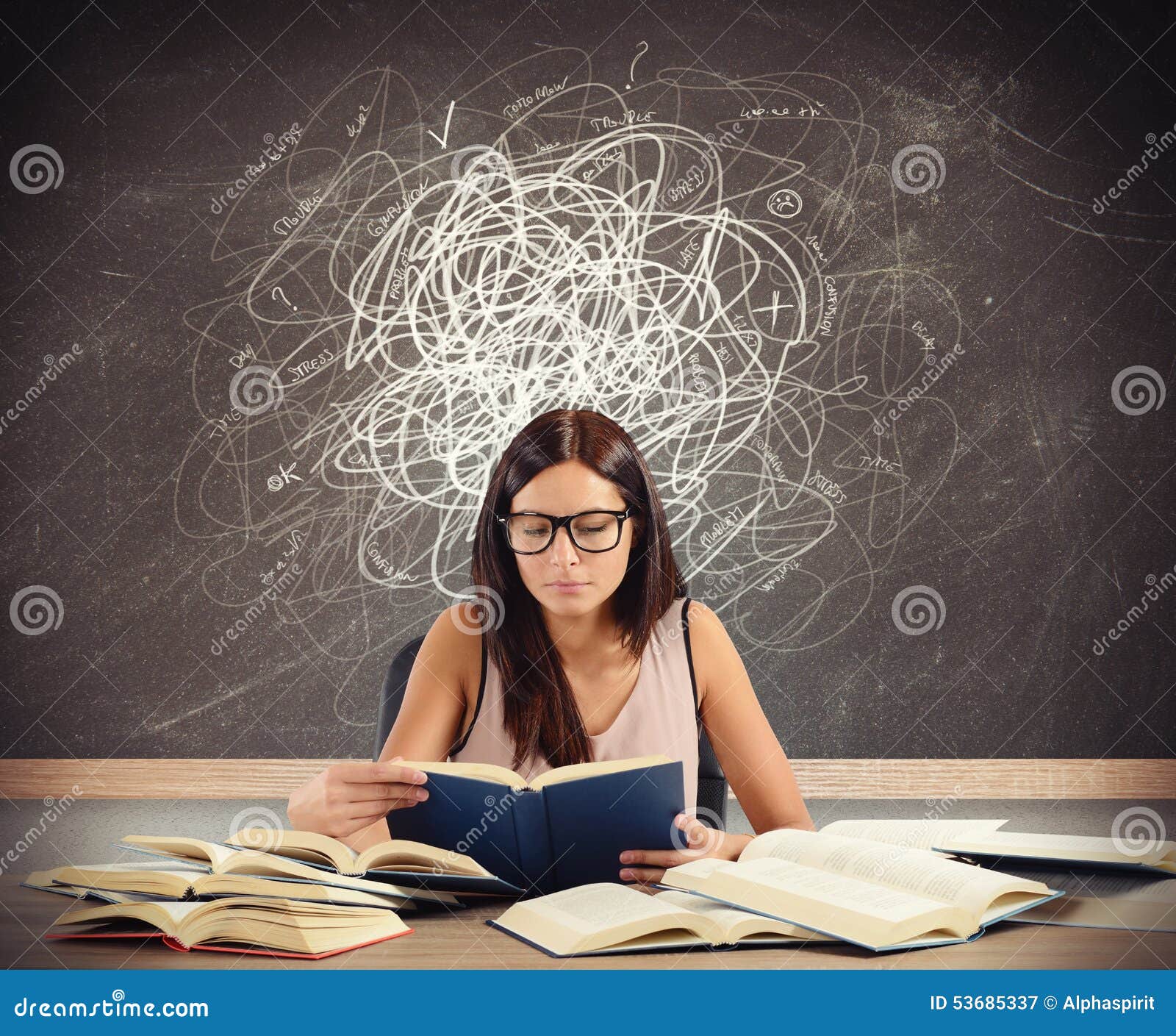 Student with doubts stock image. Image of stress, cognition - 53685337