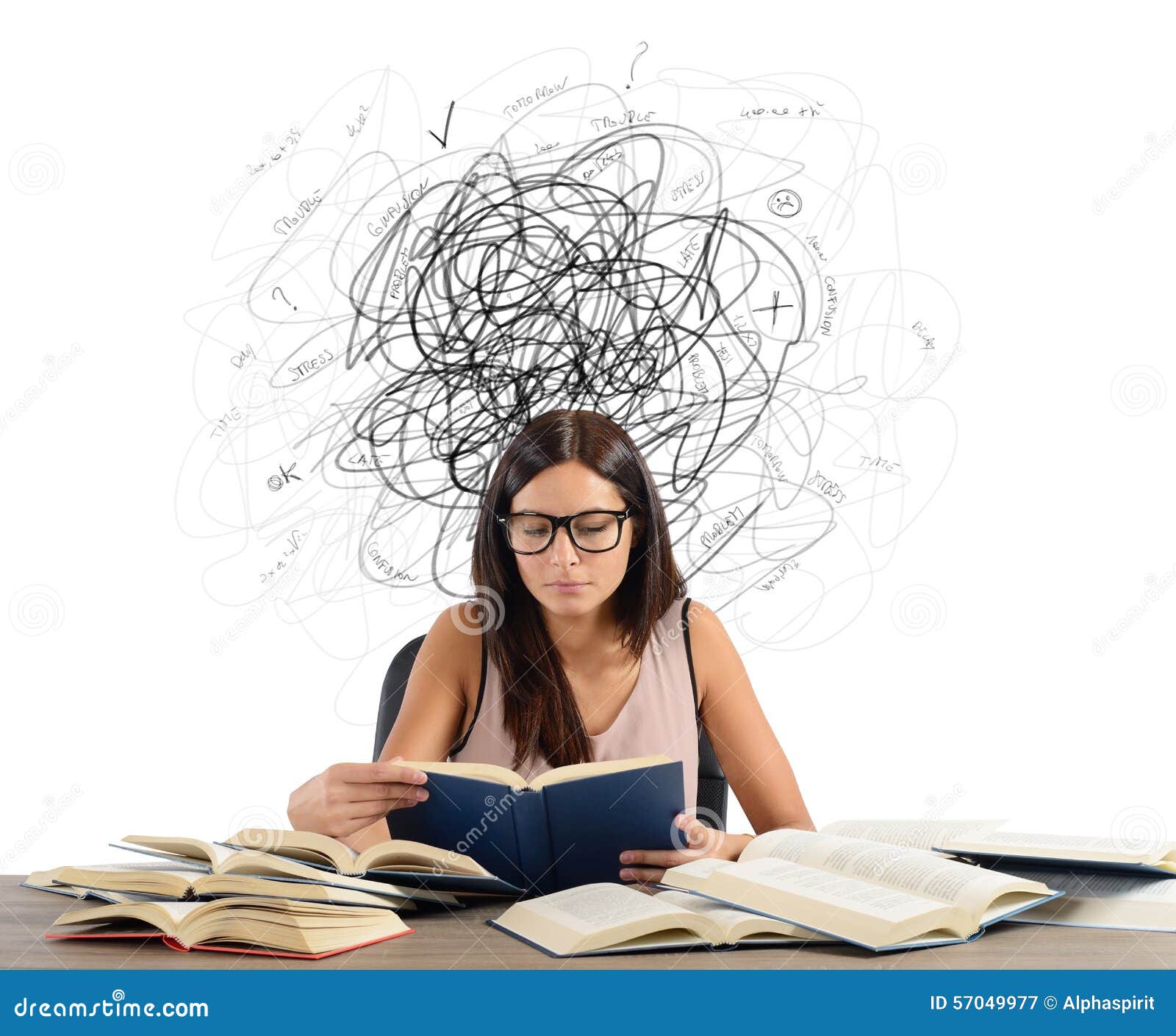 Student with doubts stock image. Image of education, difficulty - 57049977