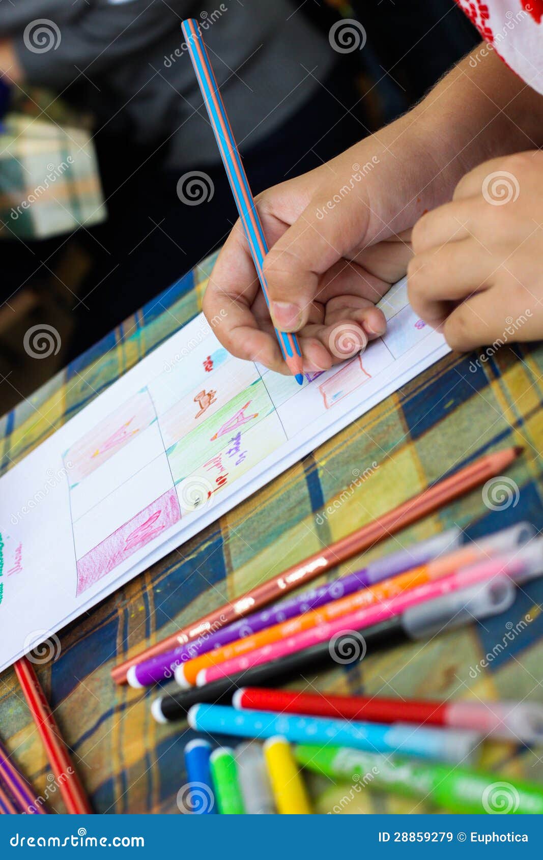 Student drawing stock image. Image of class, childhood - 28859279
