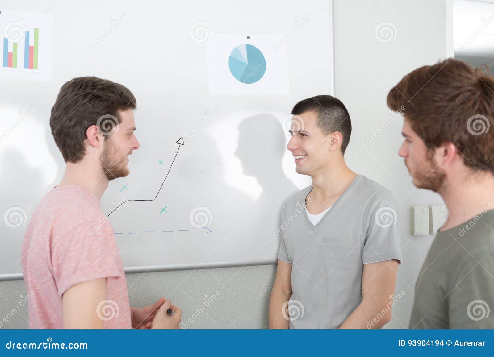 Student Drawing Diagram on Flip Chart Board Stock Photo - Image of ...