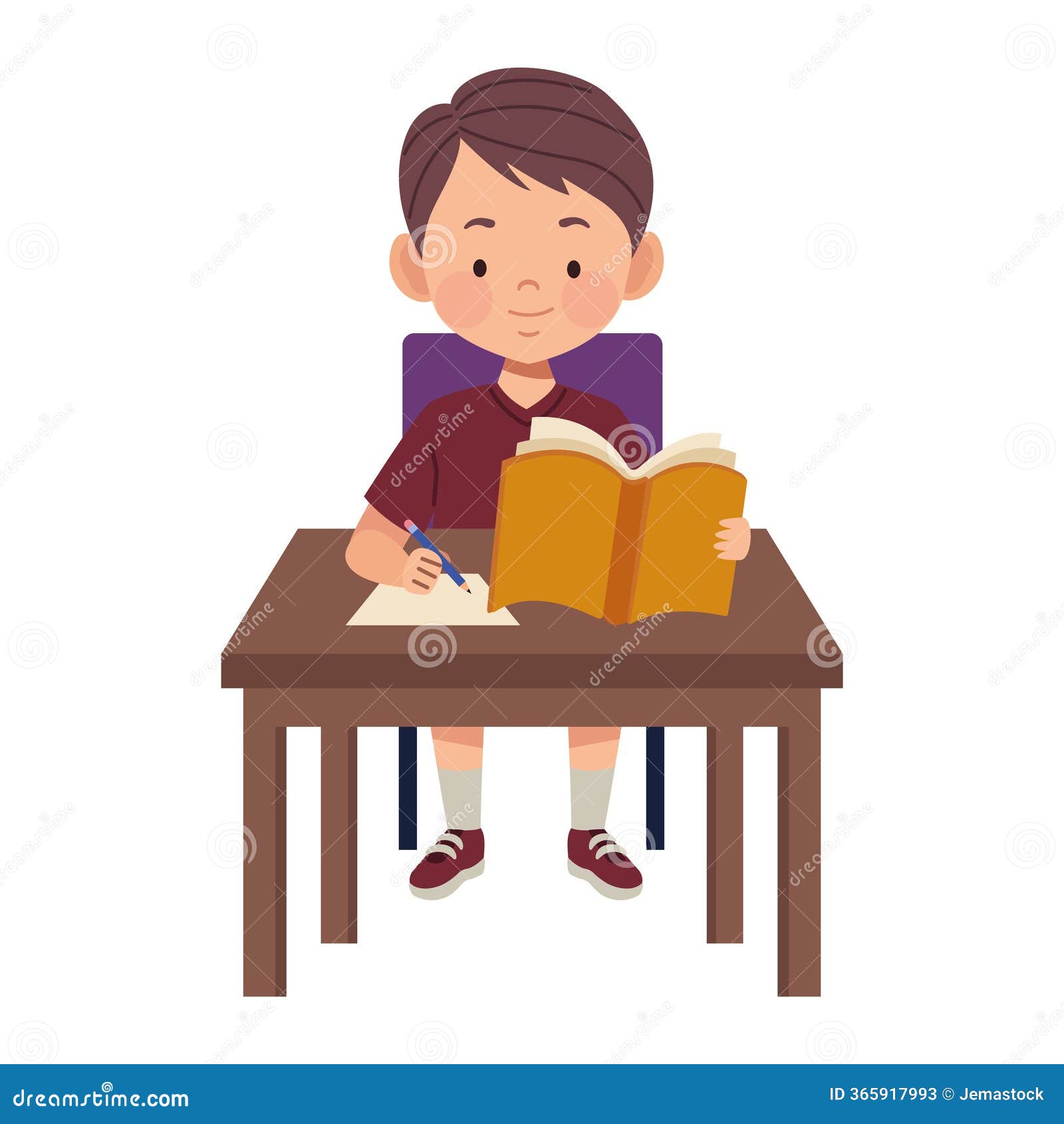 Student Drawing Flowchart, Algorithm, Scheme. Learner And Flow Chart ...