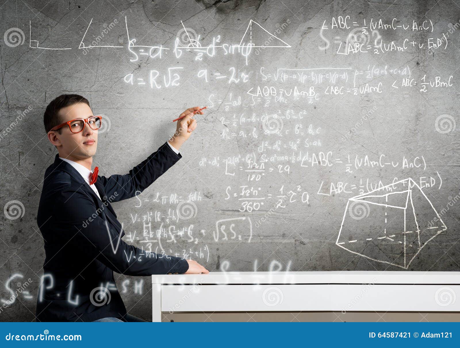 Student Drawing Science Formulas Stock Image - Image of people ...