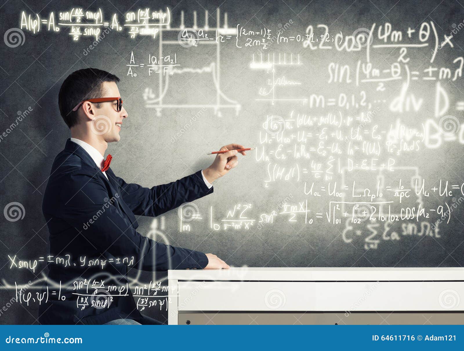 Student Drawing Science Formulas Stock Photo - Image of intellectual ...