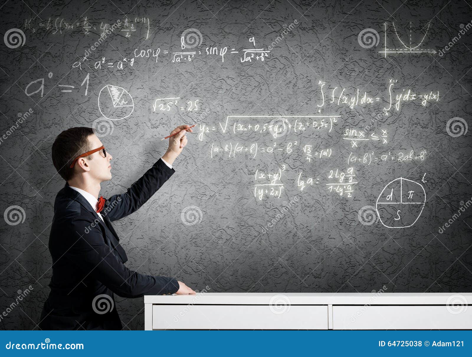 Student Drawing Science Formulas Stock Photo - Image of nerd, idea ...