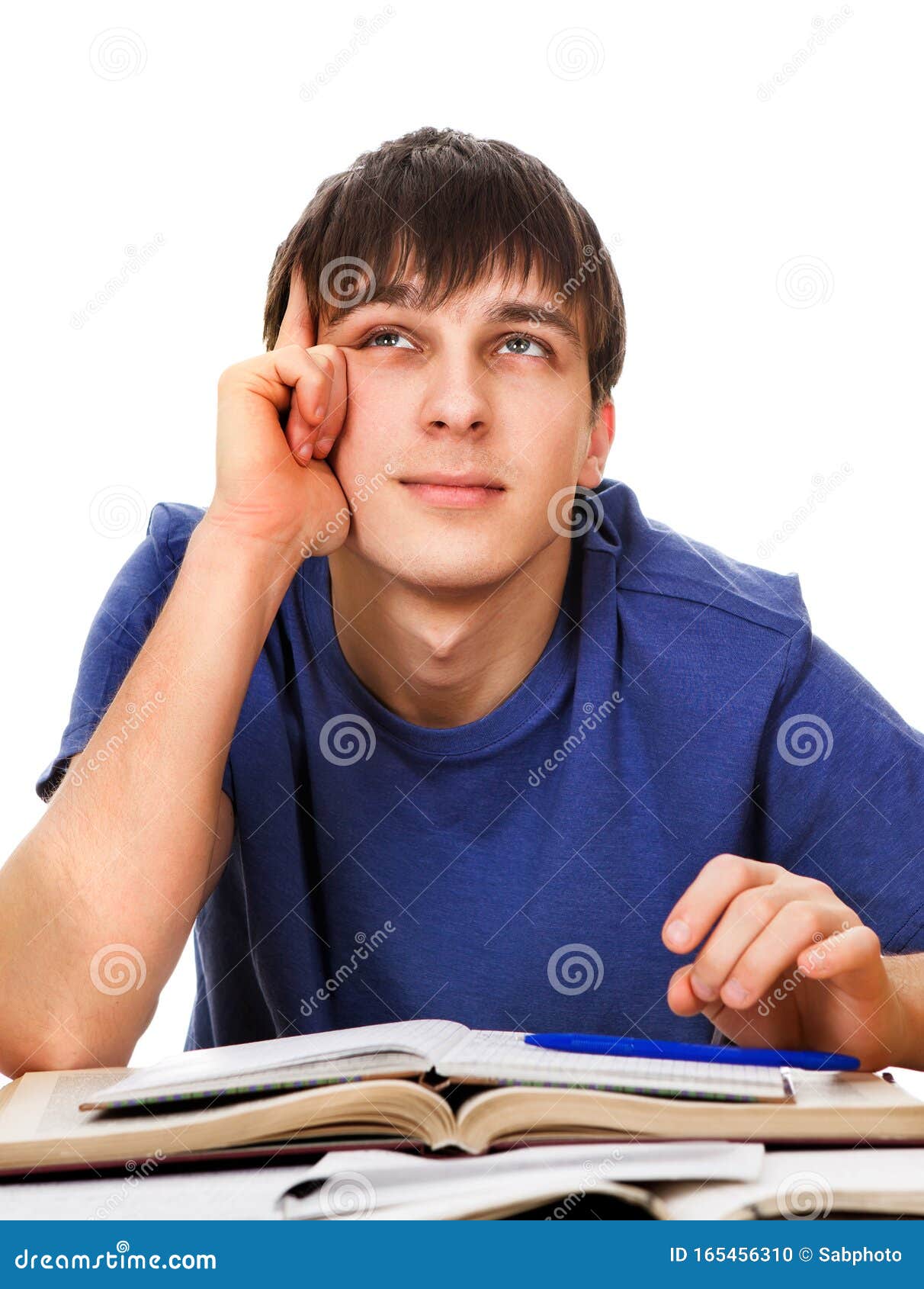 Student is Dreaming stock photo. Image of heap, fantasy - 165456310
