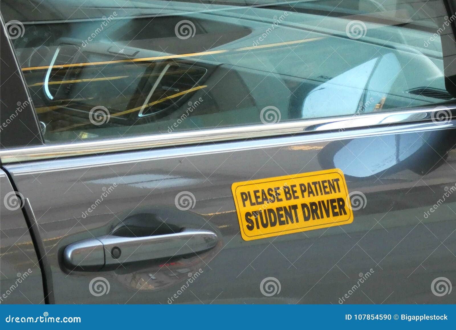 Student Driver stock photo. Image of driving, warning - 107854590
