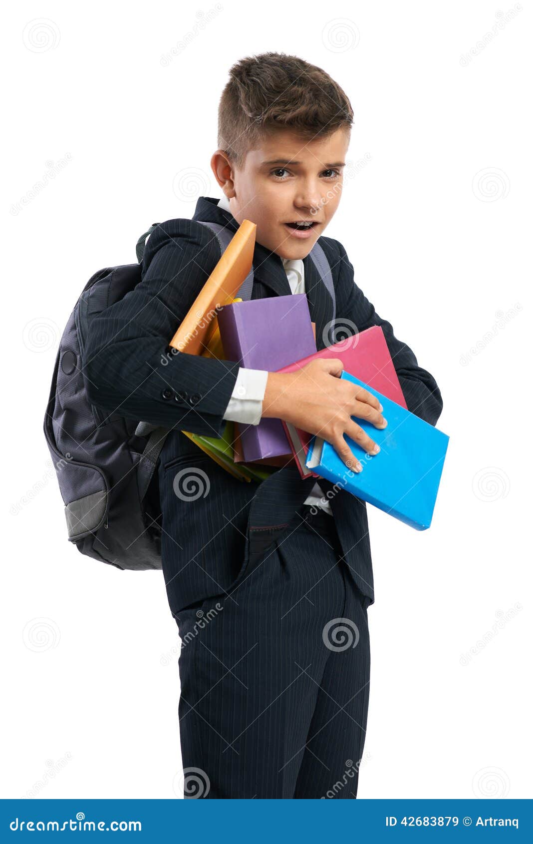 Student Drops a Stack of Books Stock Image - Image of male, schoolchild ...