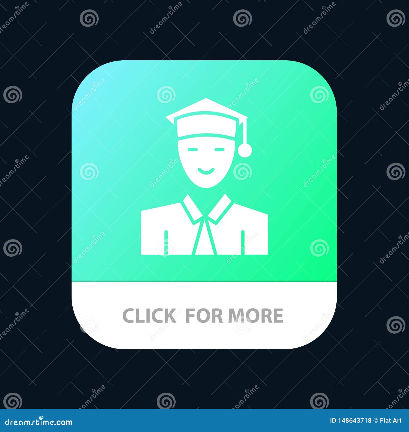 Student, Education, Graduate, Learning Mobile App Icon Design Stock ...