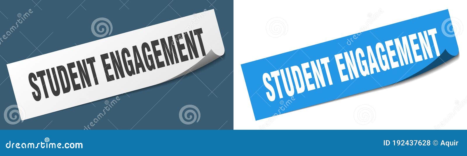 Student Engagement Sticker. Student Engagement Sign Set Stock Vector ...