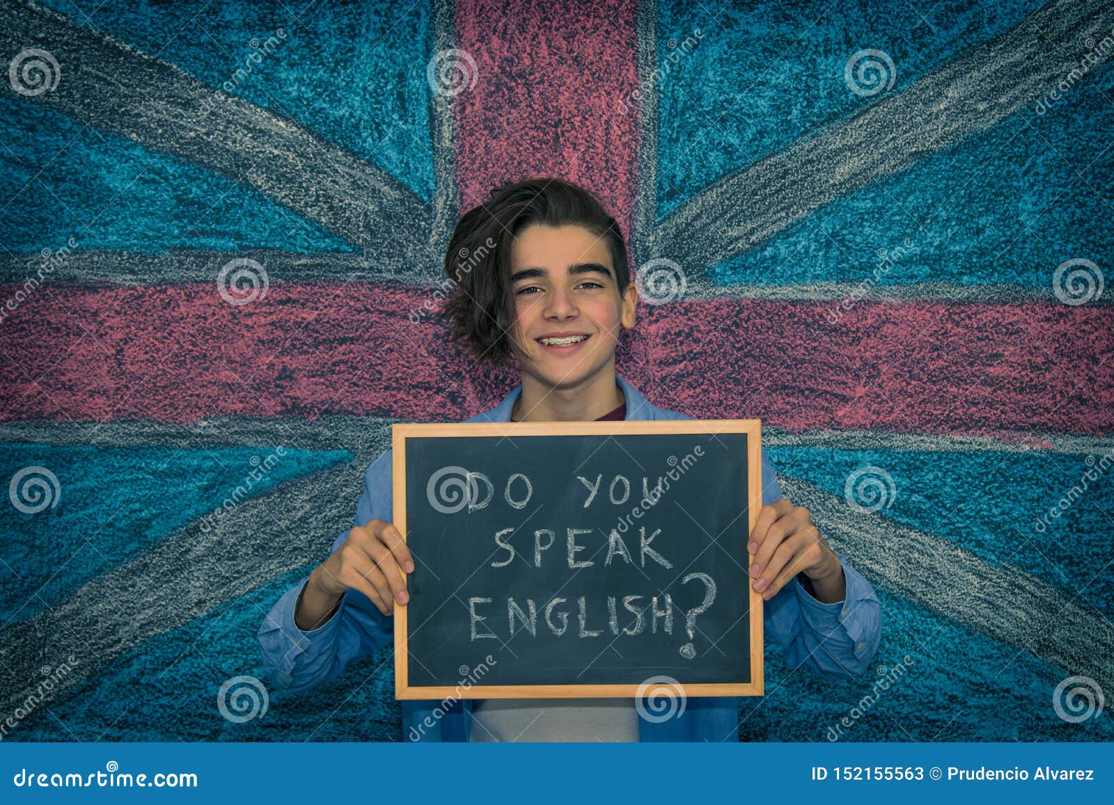 Student with English Speaking Message Stock Image - Image of concepts ...