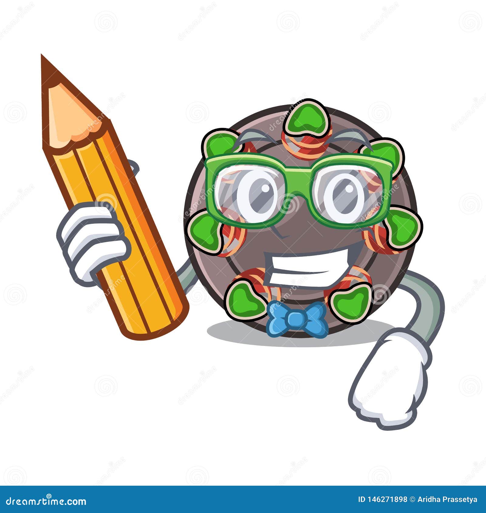 Student Escargot is Presented on Character Plates Stock Vector ...