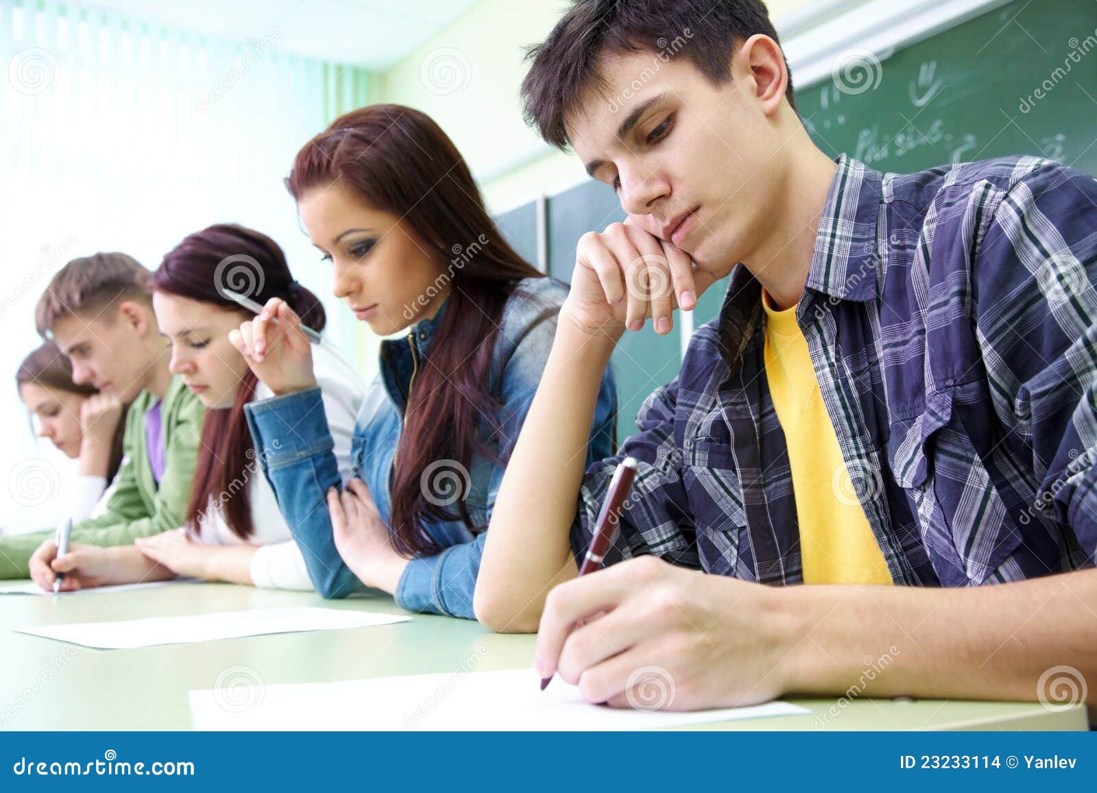 Student on exam stock photo. Image of lecture, class - 23233114