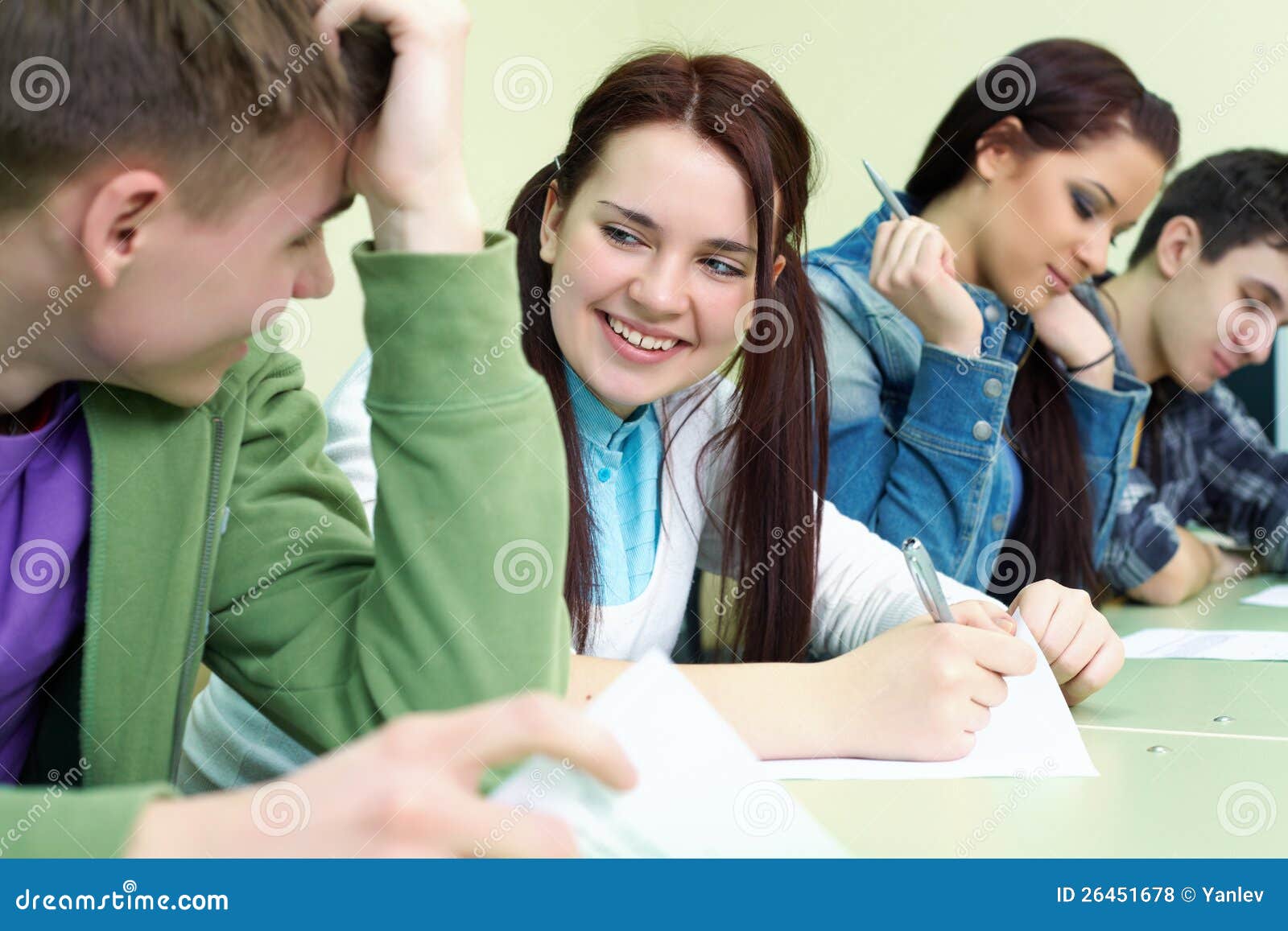 Student on exam stock photo. Image of friends, exam, classmates - 26451678