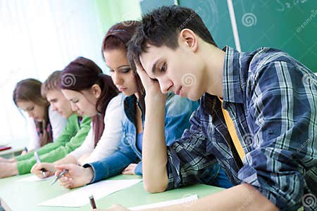 Student on exam stock photo. Image of friends, diversity - 26451688