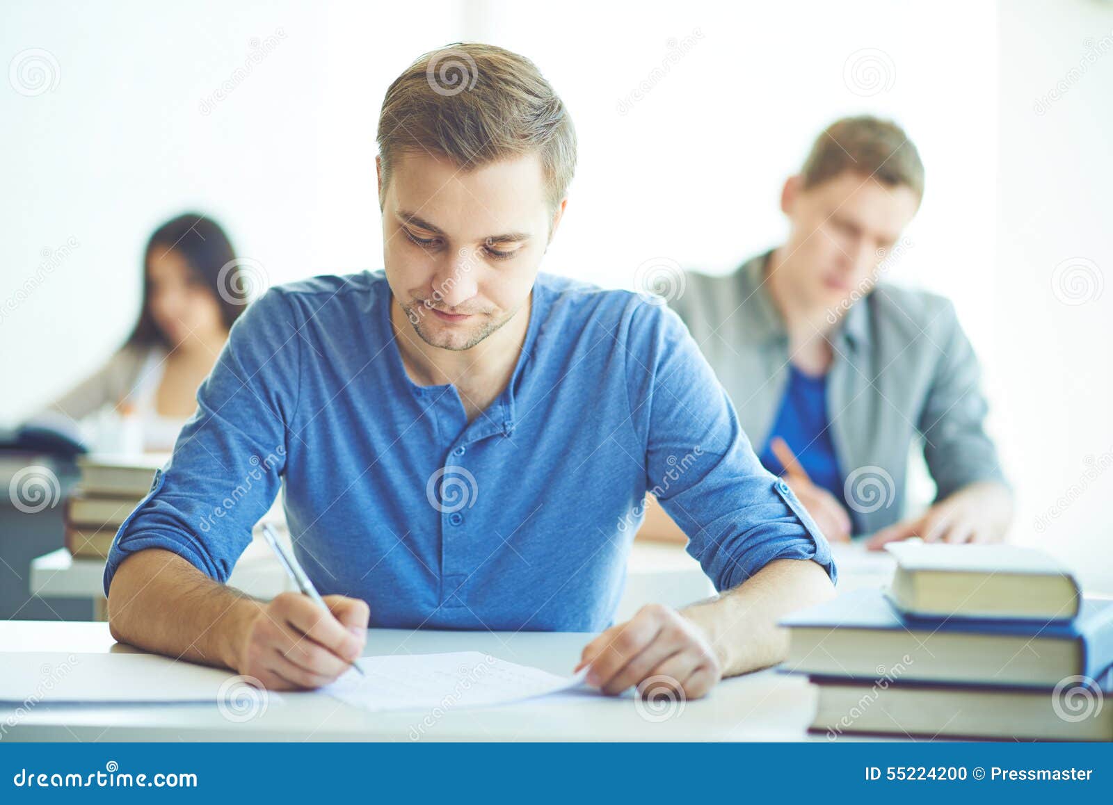 Student at examination stock photo. Image of contemporary - 55224200