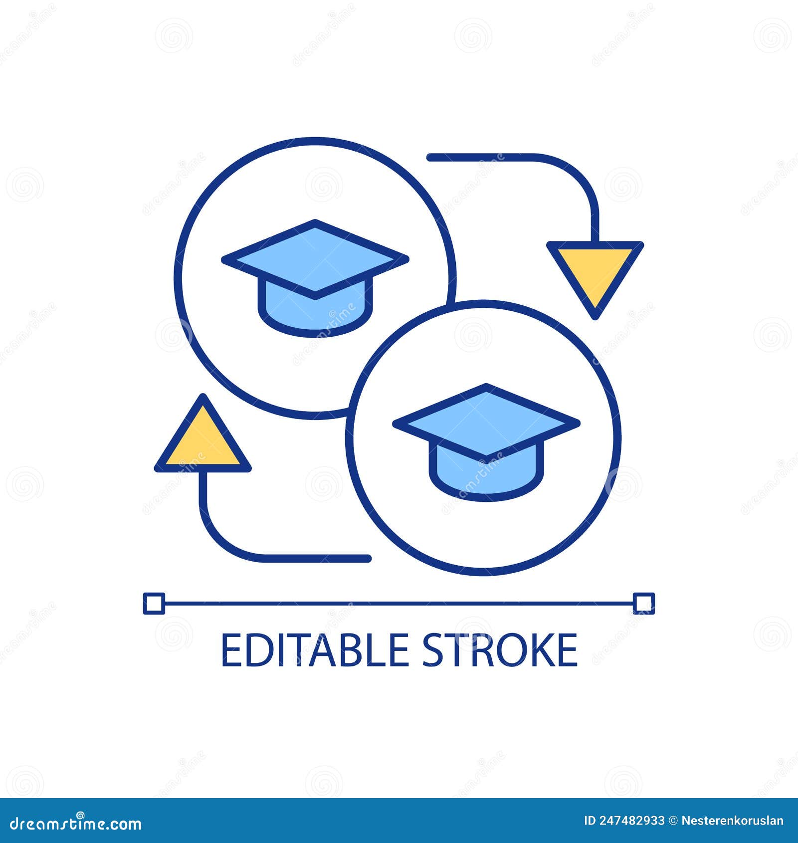 Student Exchange Programme RGB Color Icon Stock Vector - Illustration ...