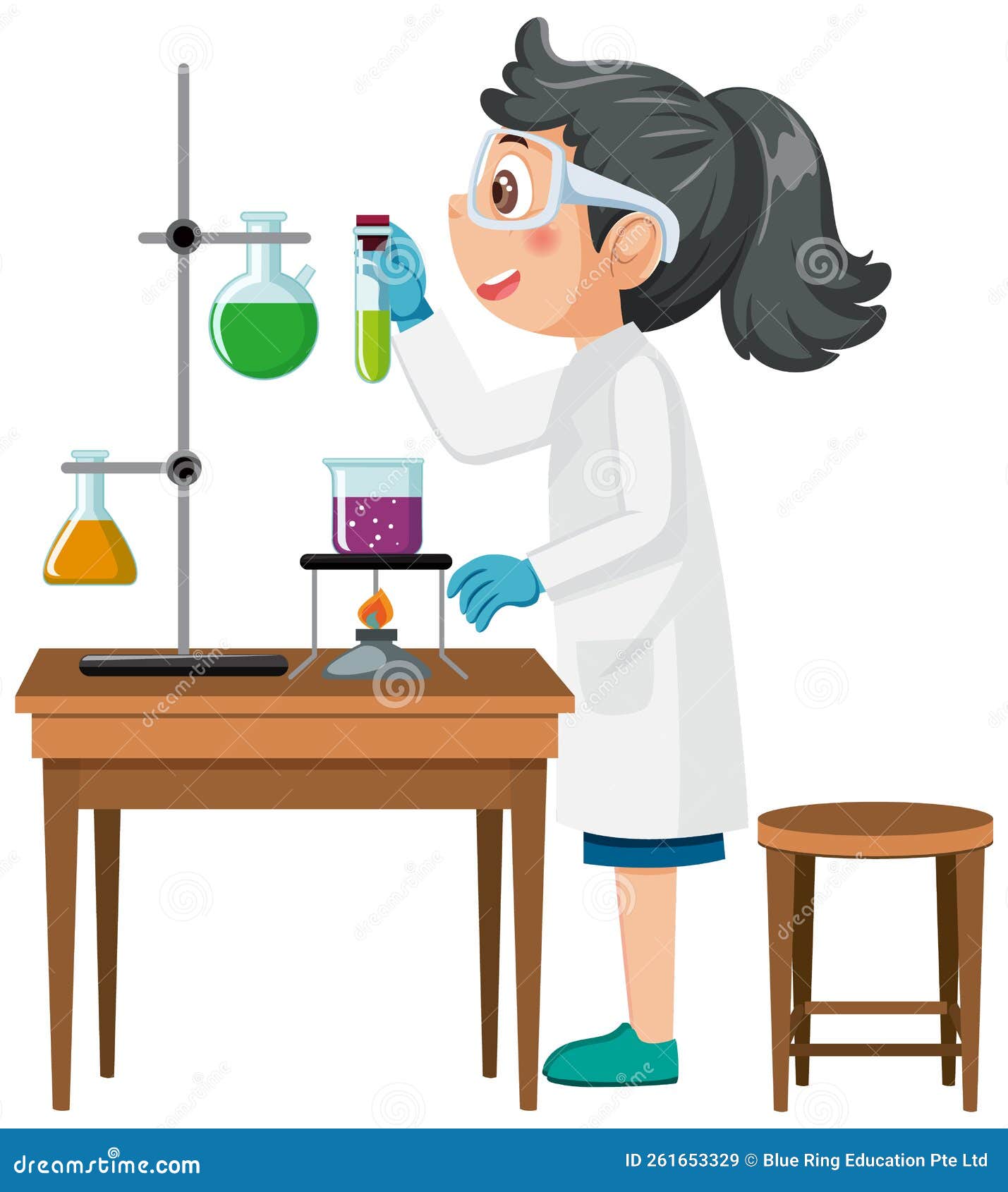 Student Experiment Vector Character Set. Boy Student Characters ...