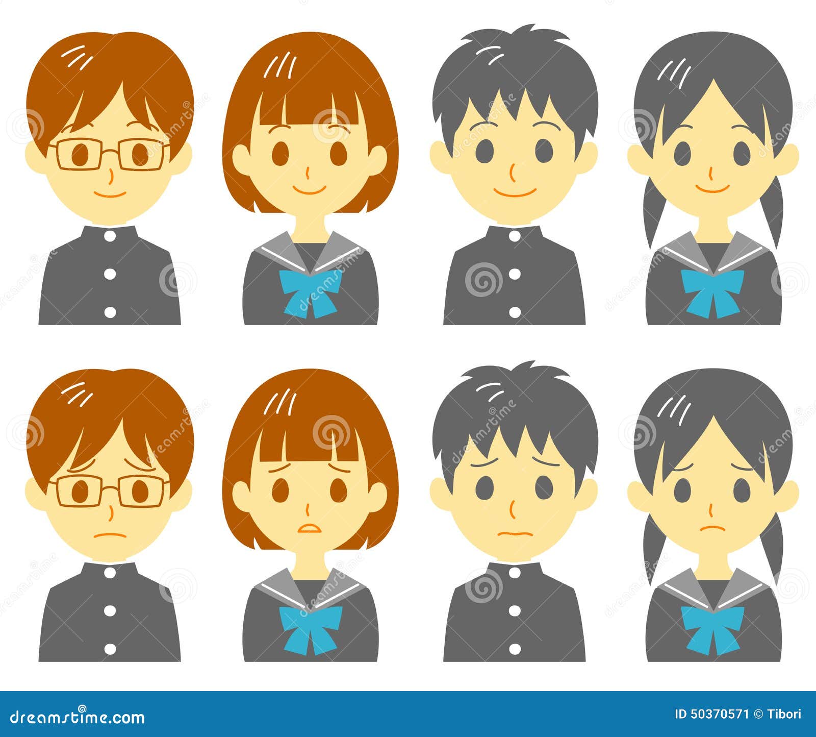 Student, Expressions Cartoon Vector | CartoonDealer.com #50370571