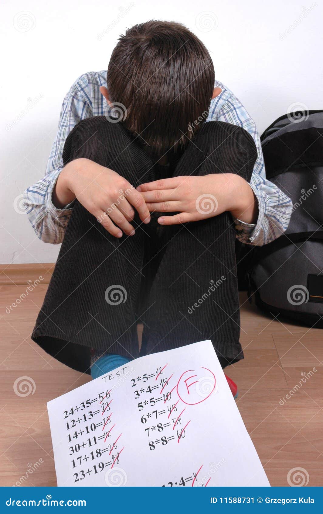 Student with F grade stock image. Image of failed, young - 11588731